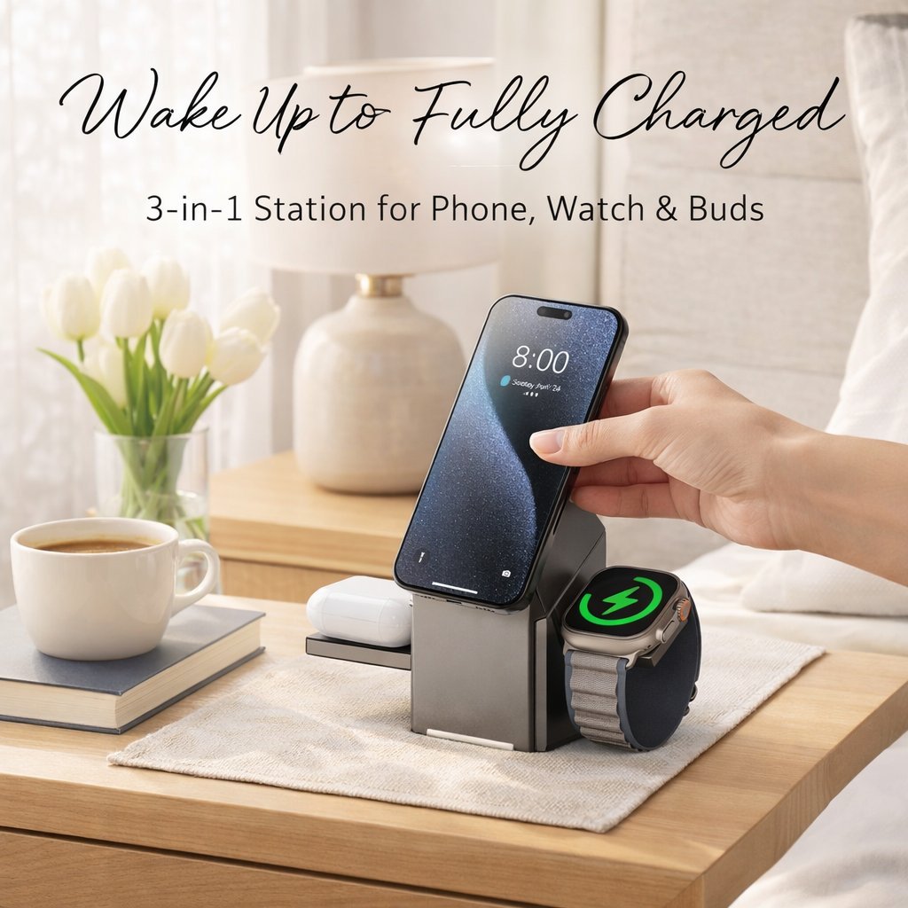 ⚡ 3-in-1 Portable Magnetic Wireless Charging Stand – usabuym
