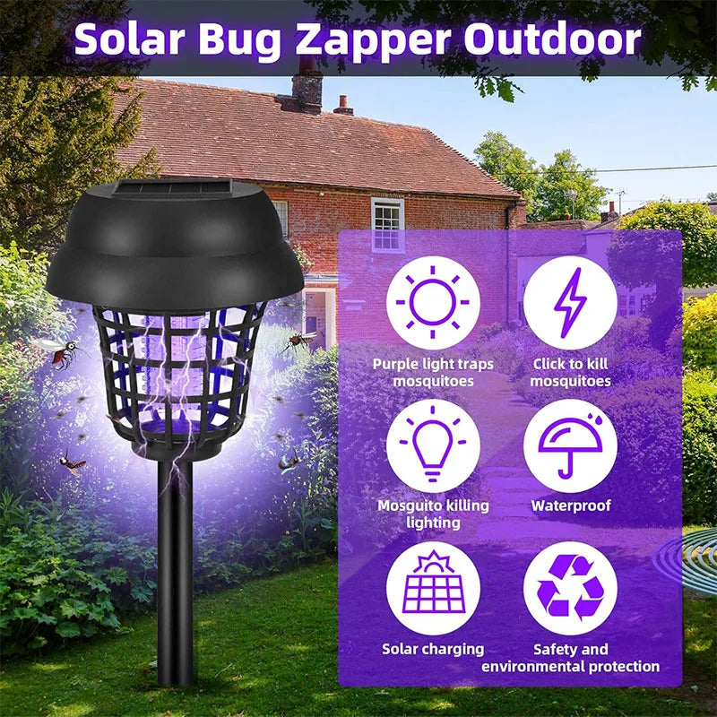 Solar Mosquito Zapper Light – Outdoor Garden Stake Lamp, UV Insect ...