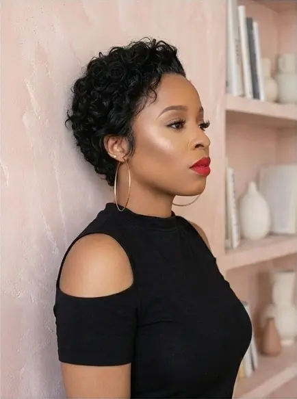 Pixie Cut Short Curly Wig Machine Made Human Hair Bob Wig – verawig