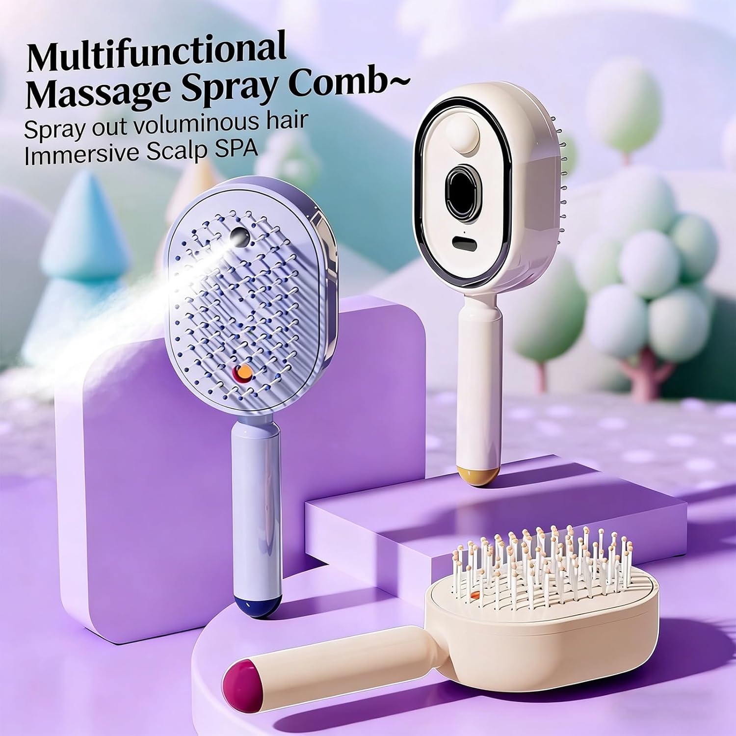 3-in-1 Electric Spray Massage & Self-Cleaning Brush – warehoudirects
