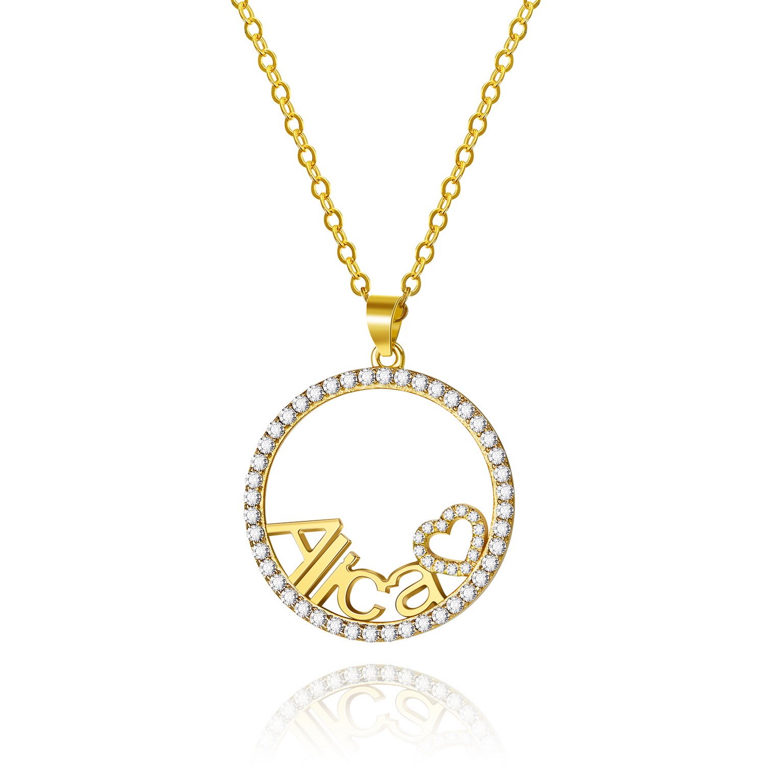 Personalized Circle Name Necklace With Heart personalized-circle-name-necklace-with-heart