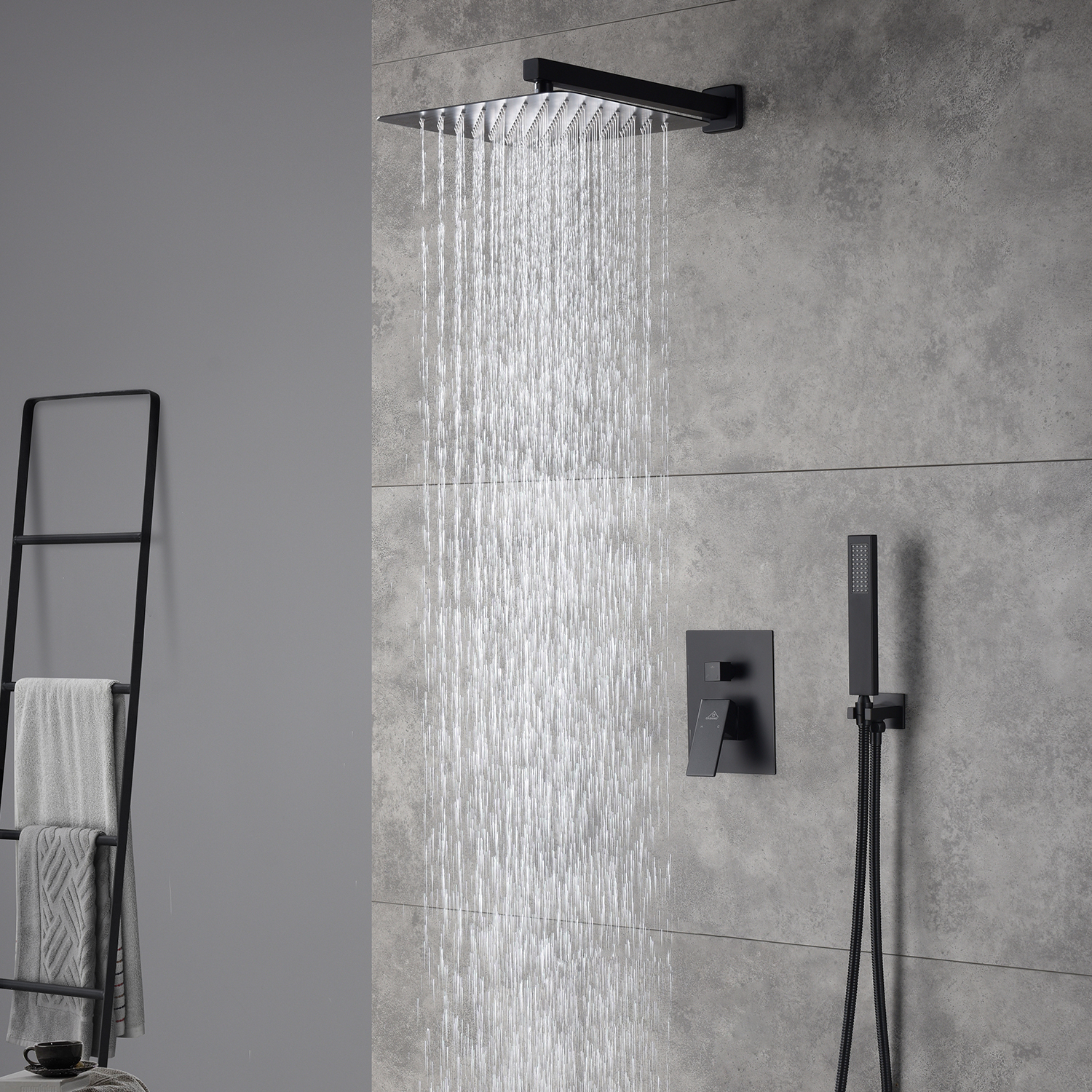 10" Wall Mounted Dual Shower Head Shower System with Hand Shower
