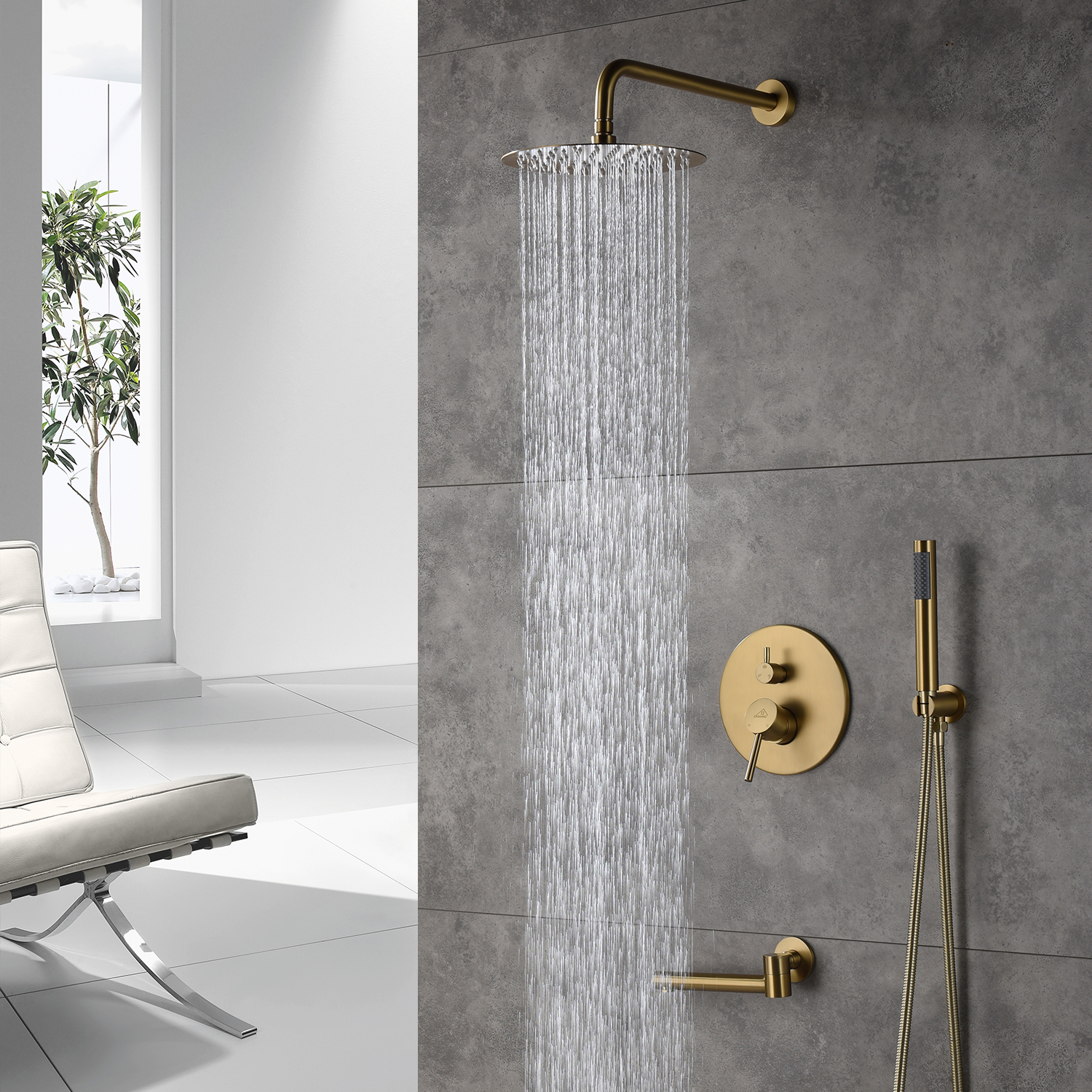 Dual shower head system store