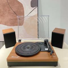 Bluetooth Turntable HiFi System with External Speakers R612