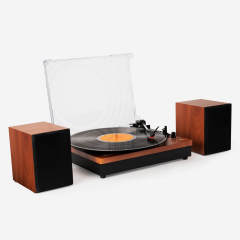 Bluetooth Turntable HiFi System with External Speakers R612