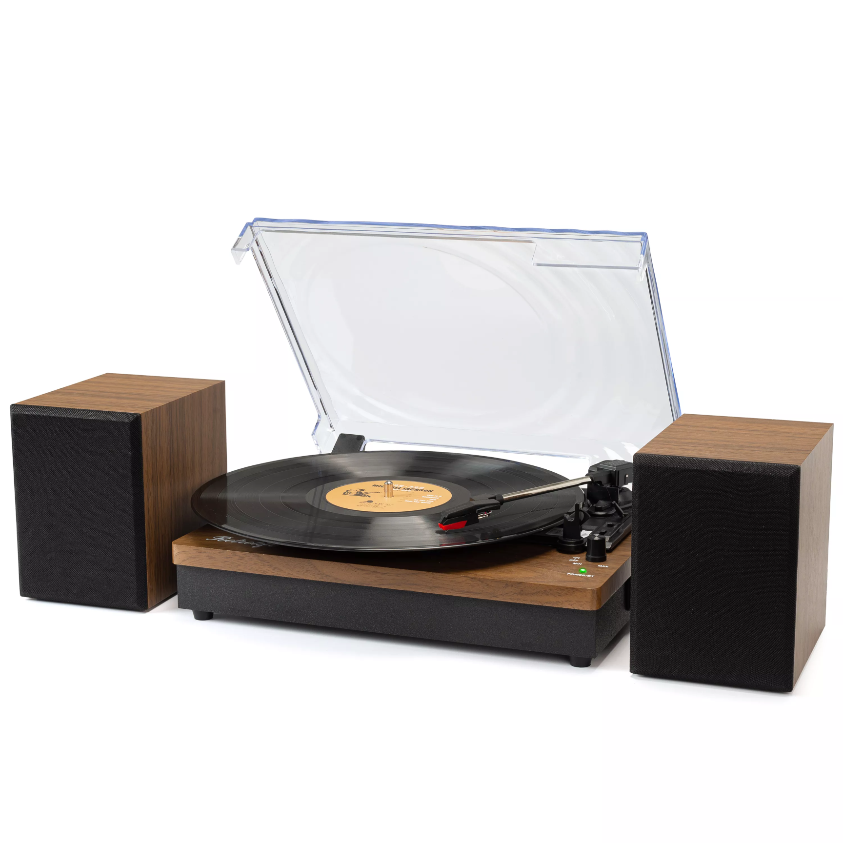 Bluetooth Turntable HiFi System with External Speakers R612