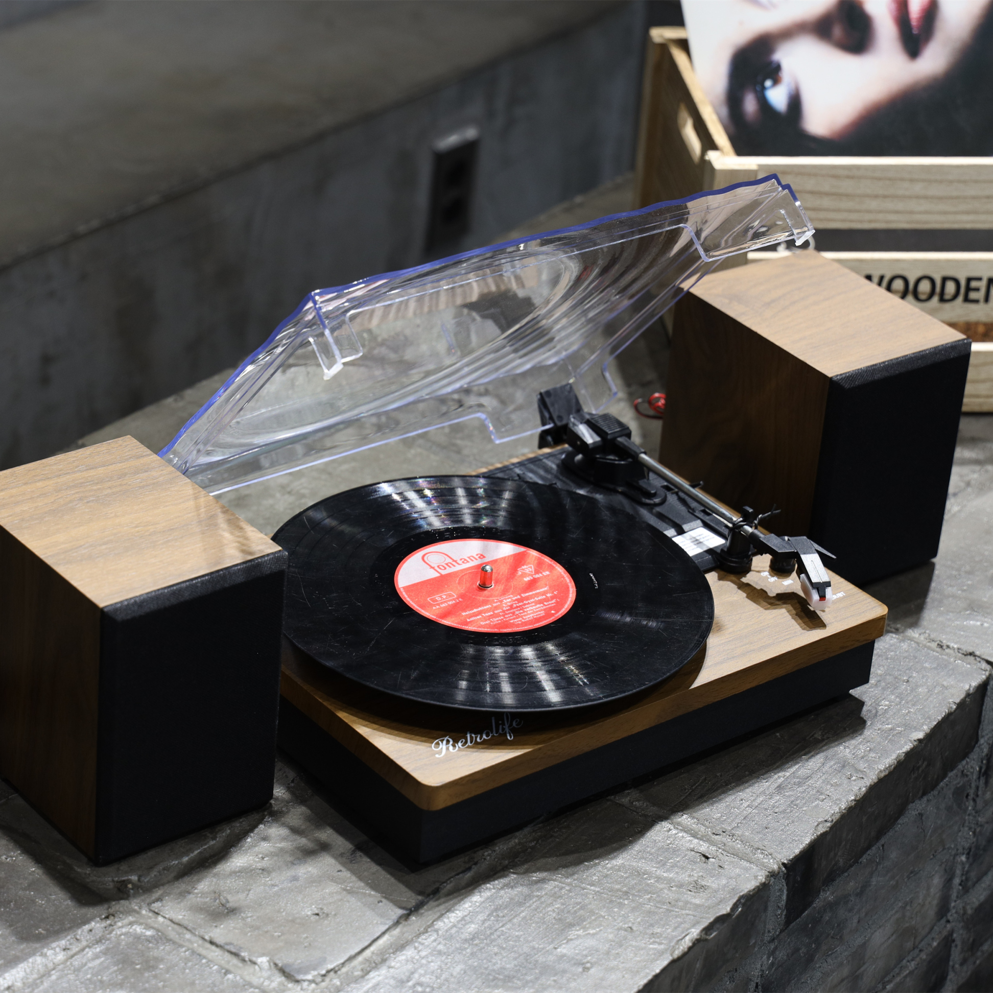 Stereo System Vinyl Record Players With Speakers R612 - Retrolife