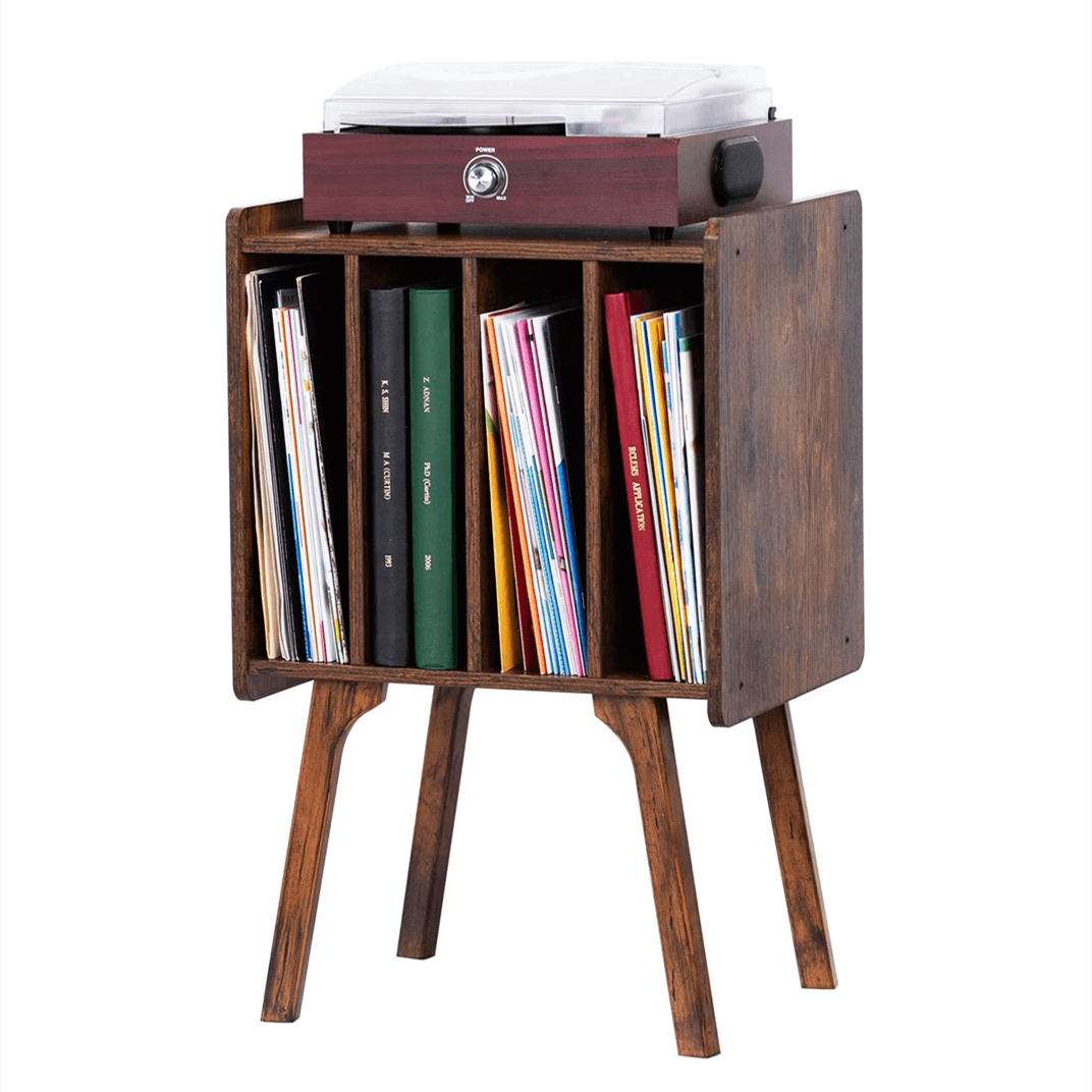 Best Vintage Record Player Stand with Storage, Shelf & Table ...