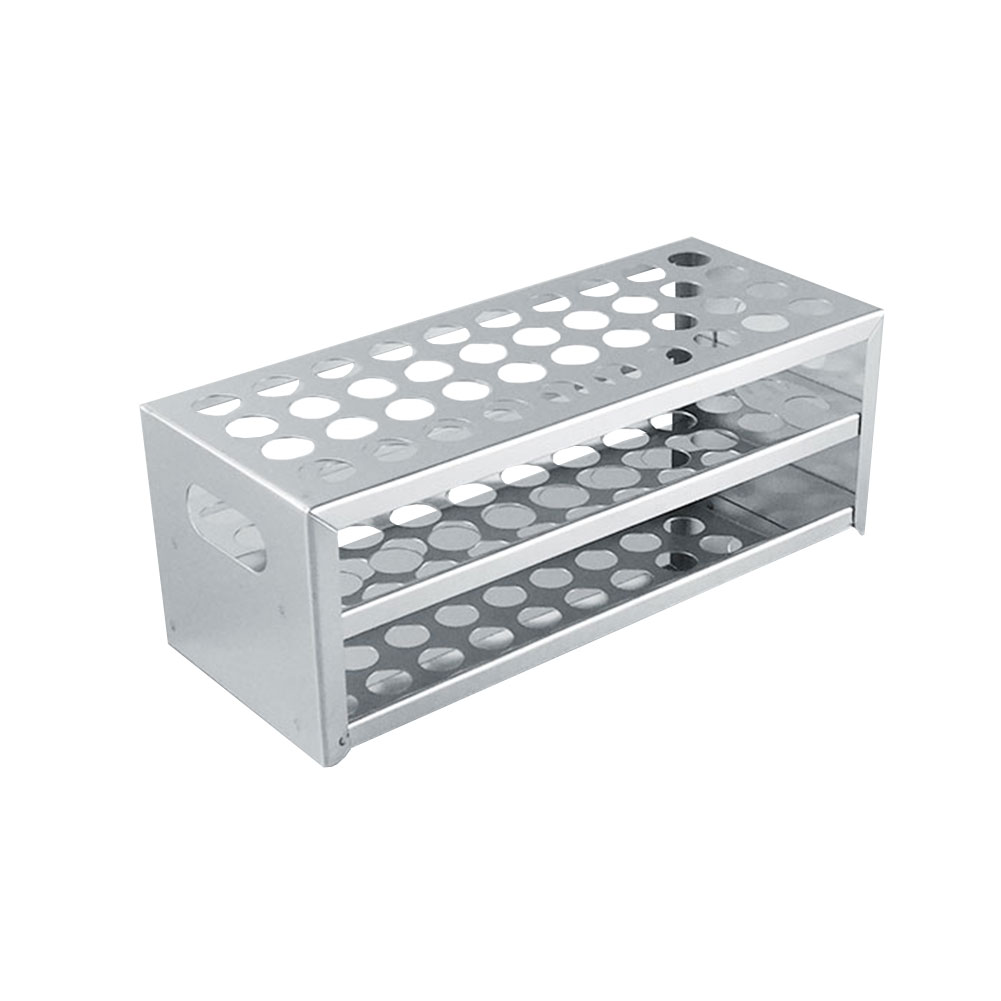 ADAMAS BETA 1pcs Stainless Steel Test Tube Rack 40-Well Hole Diameter