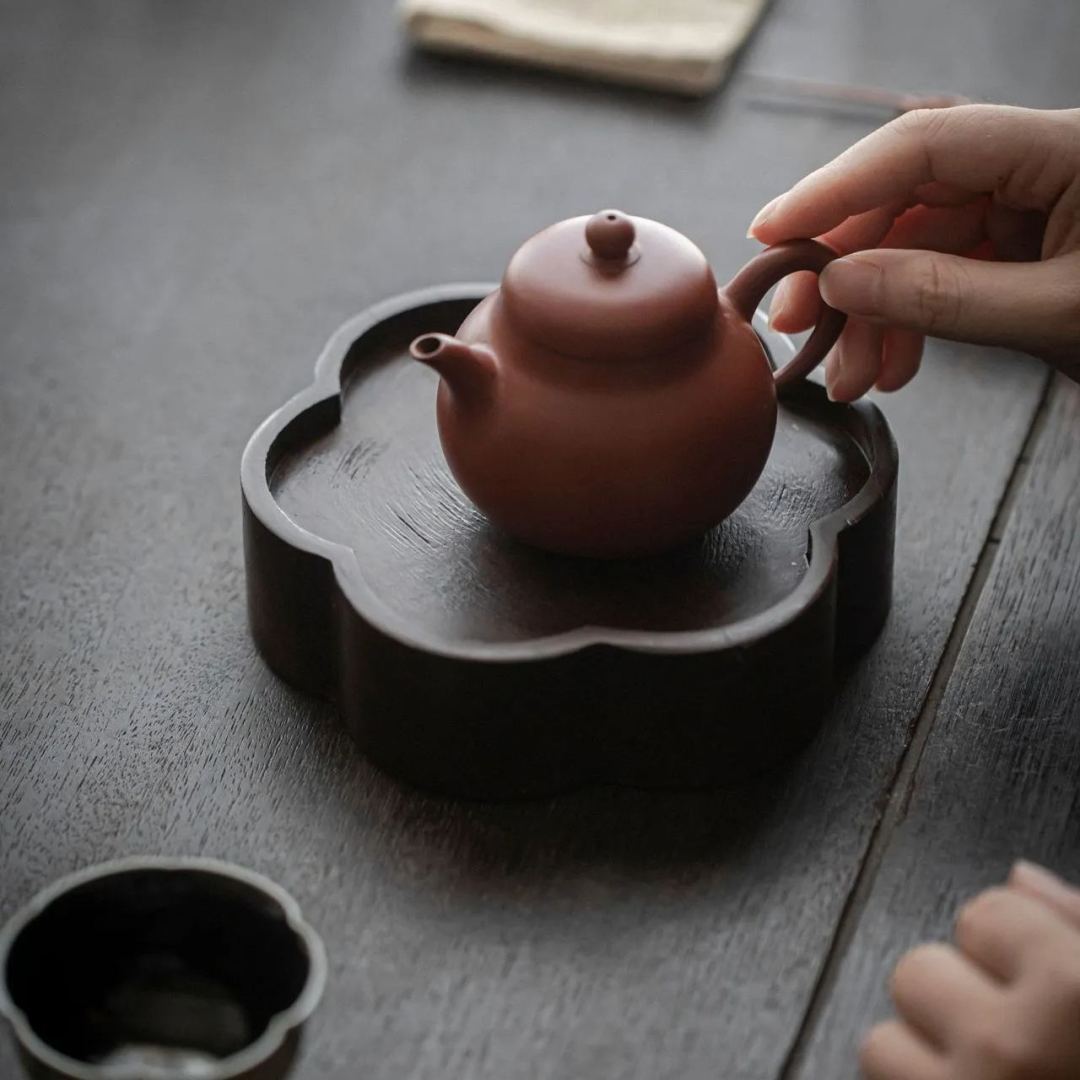 "Wood Talk" - Handmade Solid Ebonized Wood Tea Tray-TeaTsy Official Website