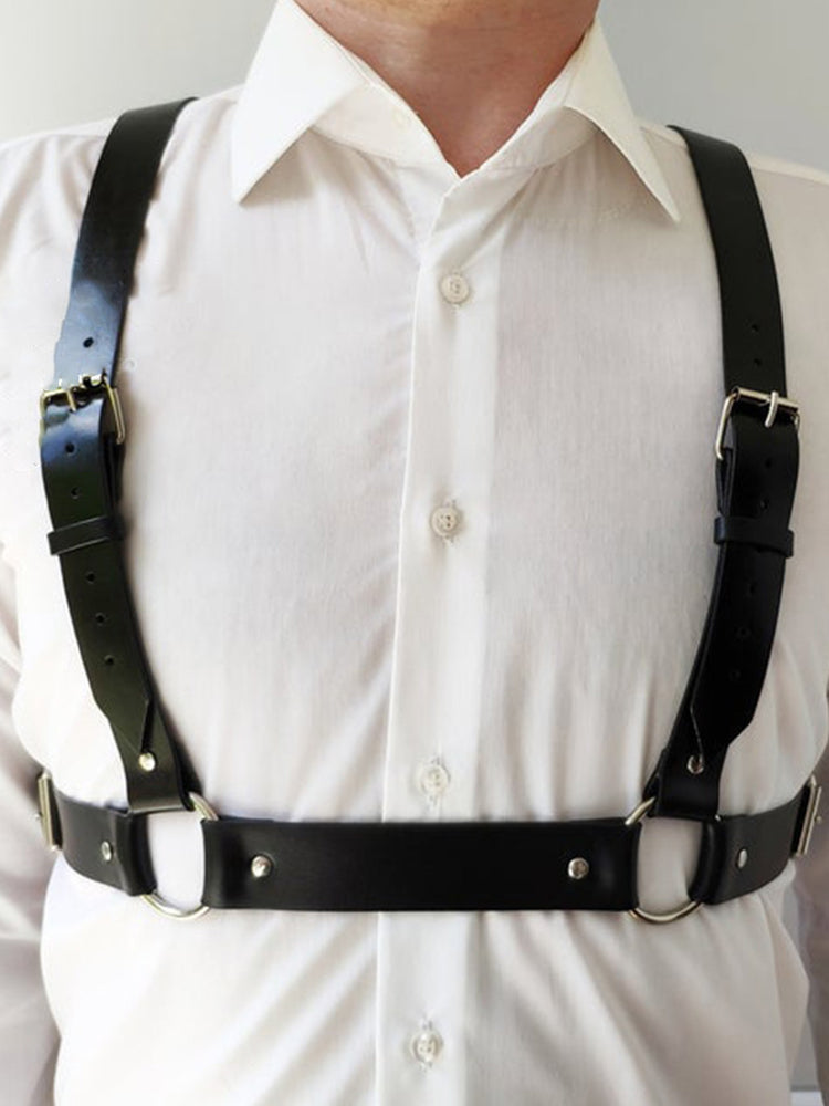 BLACKRISS™Men's Bondage Chest Harness - Black-Blackriss
