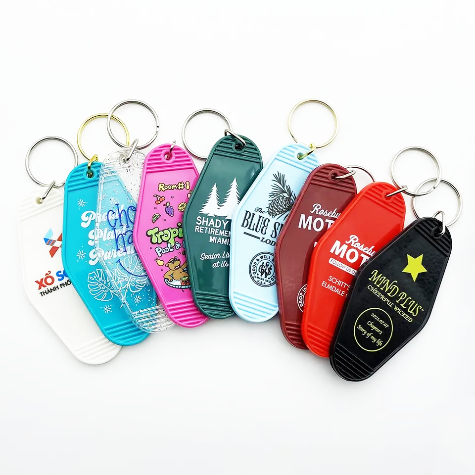 Custom Key Tags Ship in 3 Days 50 Pcs Vintage Hotel Motel Keychain