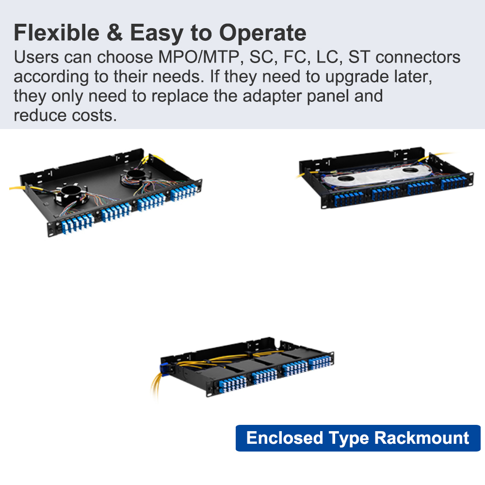 1U 19'' Rackmount High Density Fiber Patch Panel Solution HHD4 Series