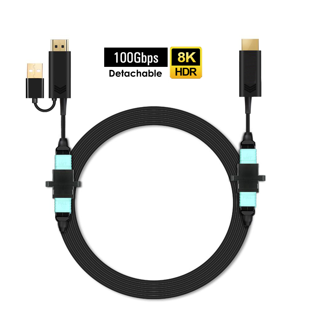 HDMI 4K 8K Cables over pure fiber MPO cable extends any HDMI up 1000ft ...