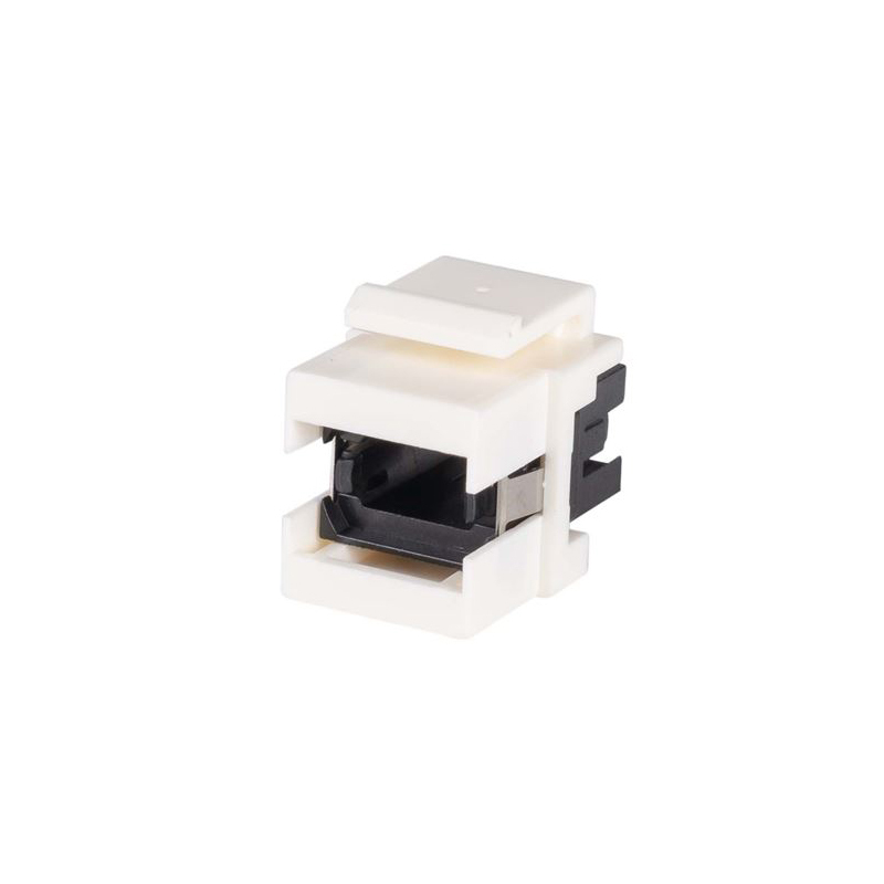 MTP keystone for wall-mount SFP+ QSFP28 Cat8 cable crossover