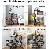 Multifunctional Kitchen Shelf Multi-layer Rotatable Storage Rack