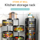 Multifunctional Kitchen Shelf Multi-layer Rotatable Storage Rack