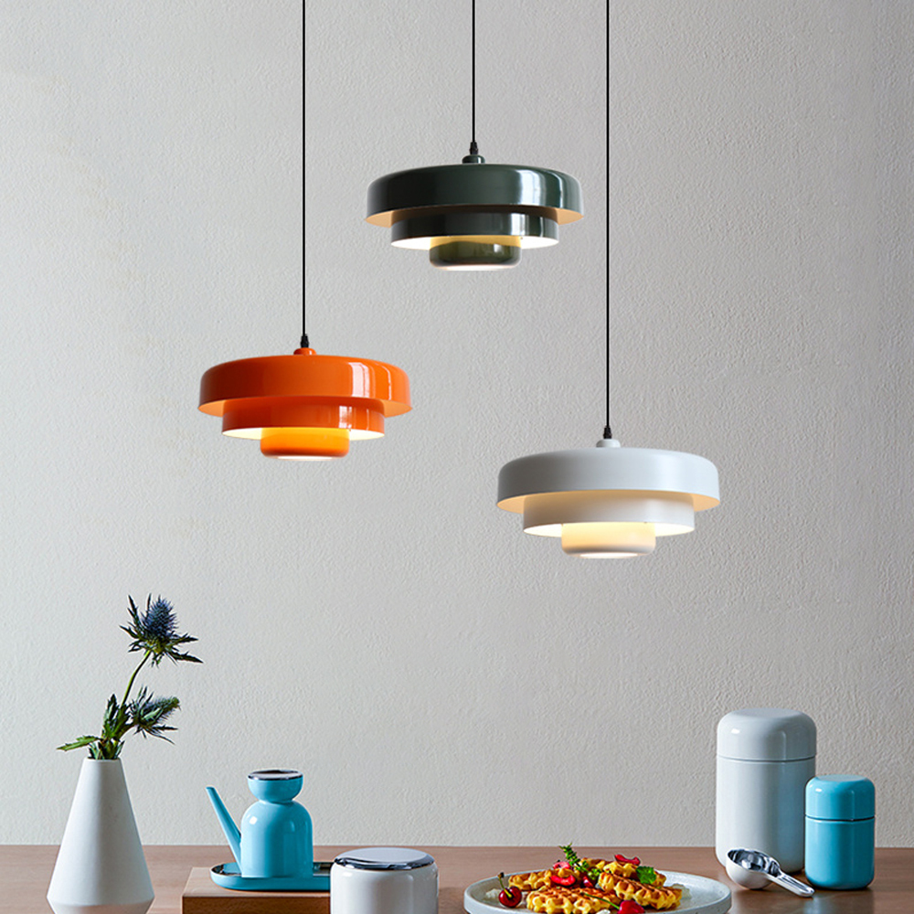 Nordic Minimalist Metal Pendant Light Danish Classic Multi-layer Lamps