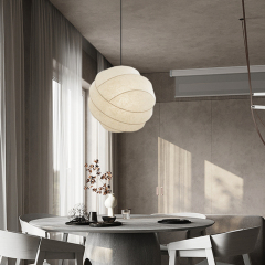 Japanese Modern Silk Pendant Light Chic Wabi-Sabi Fabric Chandelier Fo