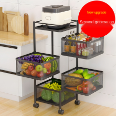 Multifunctional Kitchen Shelf Multi-layer Rotatable Storage Rack