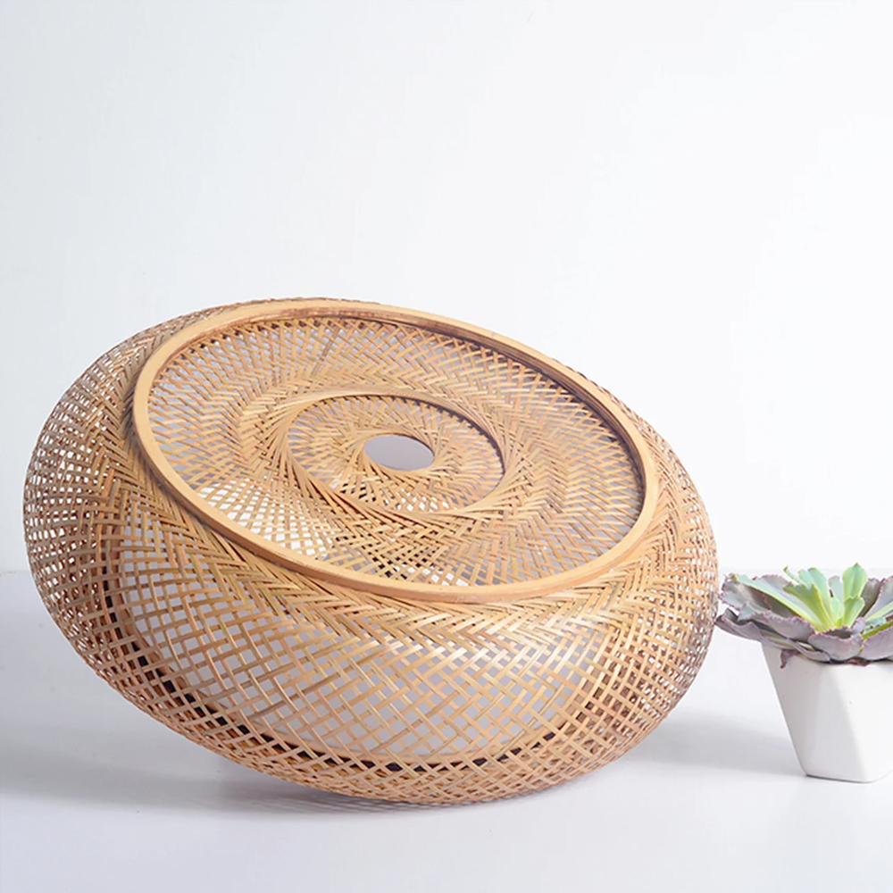 Japanese Zen Simple Bamboo Ceiling Lamp Handmade Living Room Chandelie
