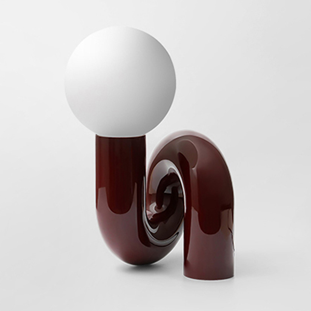 Nordic Red Bedside Lamp Light Luxury Glass Table Lamp