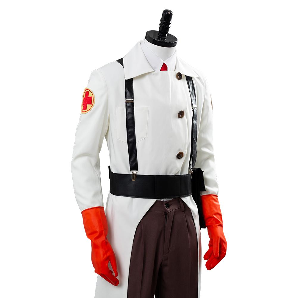 Team Fortress 2 Medic Cosplay Costume(Sizes S, M, L are in stock now,