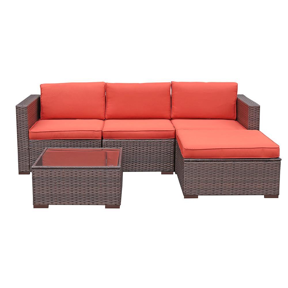 L-Shaped Outdoor Sectionals | Orange-Casual®