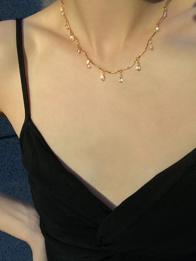 💧Wave Drop Necklace – belovejewel.com