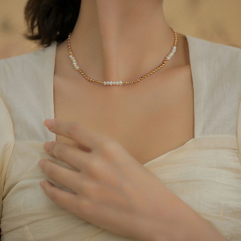 Pearl Patchwork Necklace