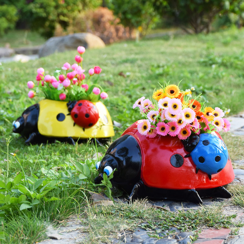 🐞Metal Ladybug Flower Pot