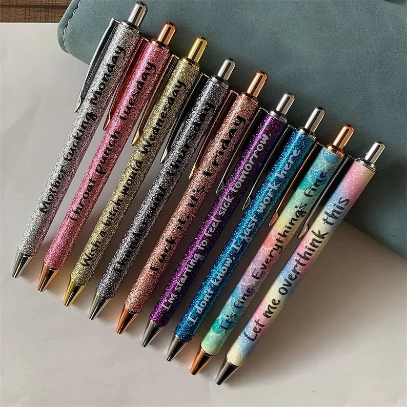 Colored Glitter Pen Set For Sarcastic Souls Colored Glitter Pen Set For Sarcastic Souls