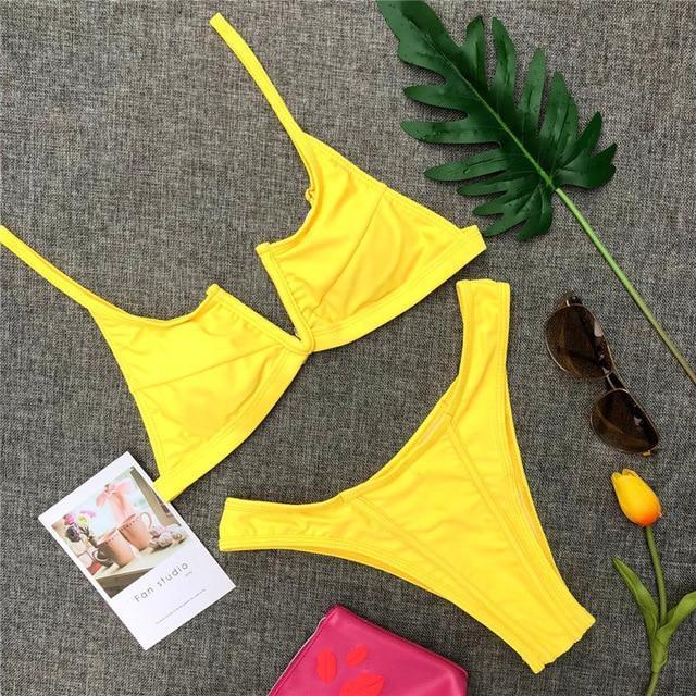 Sexy Deep-V Swimsuit Set