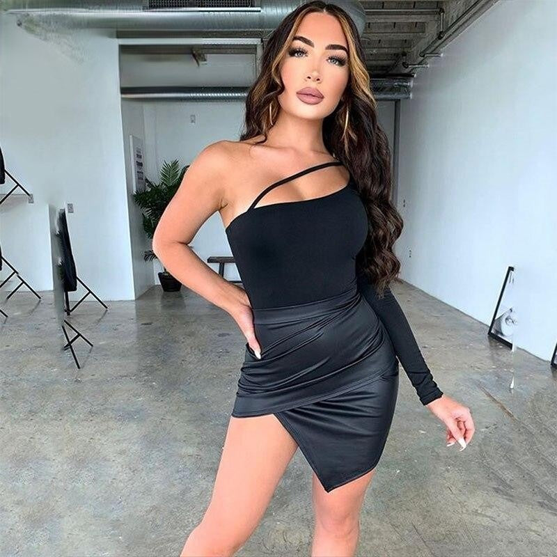 One-shoulder Bodycon Bodysuit