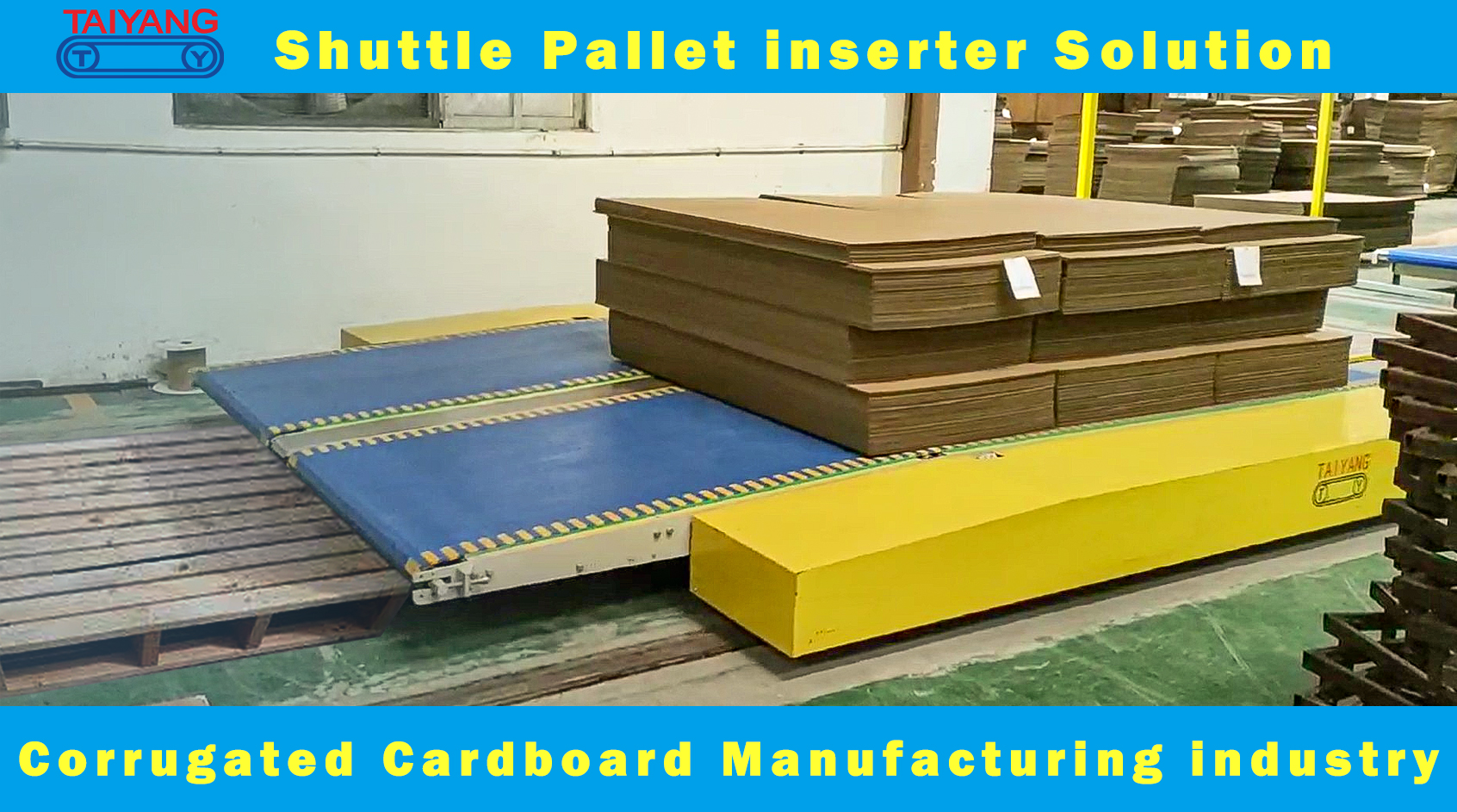 Pallet inserter conveyor-TAIYANG AUTOMATIC MACHINERY