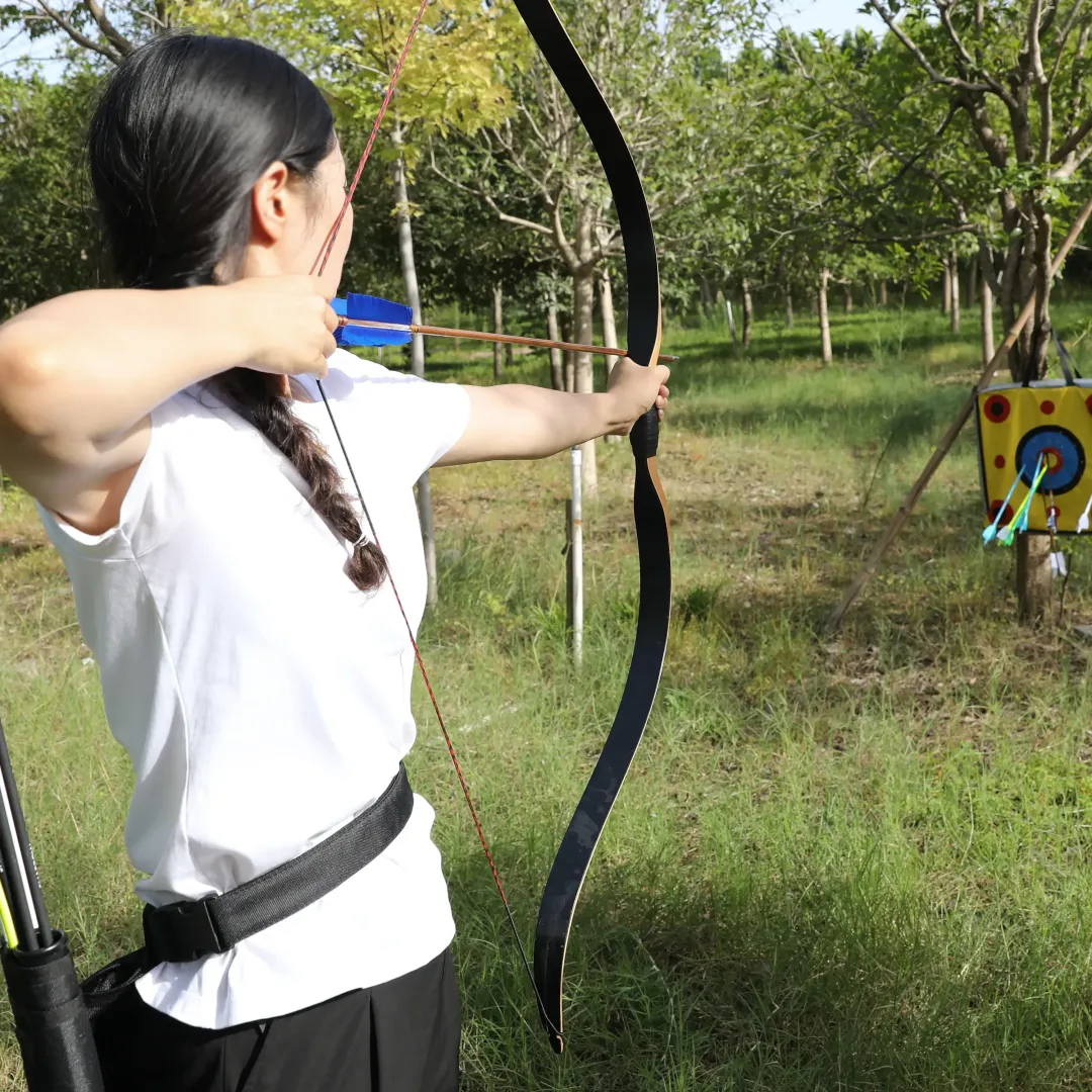 57" Handmade Traditional One Piece Recurve Bow 15-50 lbs-CHN Archery