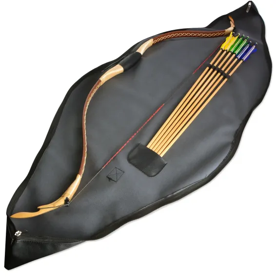 Traditional Bow Case - 60" Leather Soft Bow Case for Recurve/Longbow