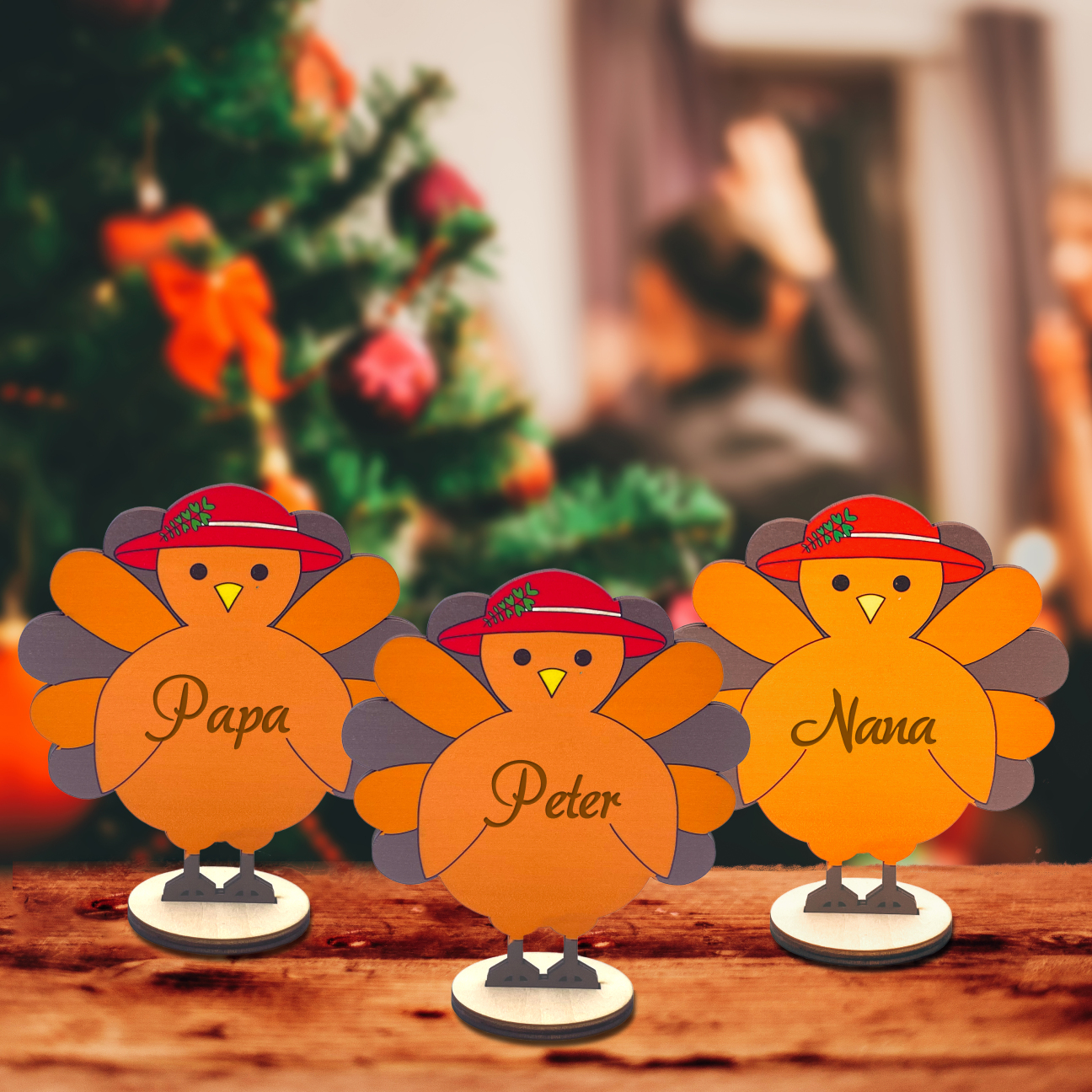 Personalized Turkey Table Decor Personalized Turkey Table Decor