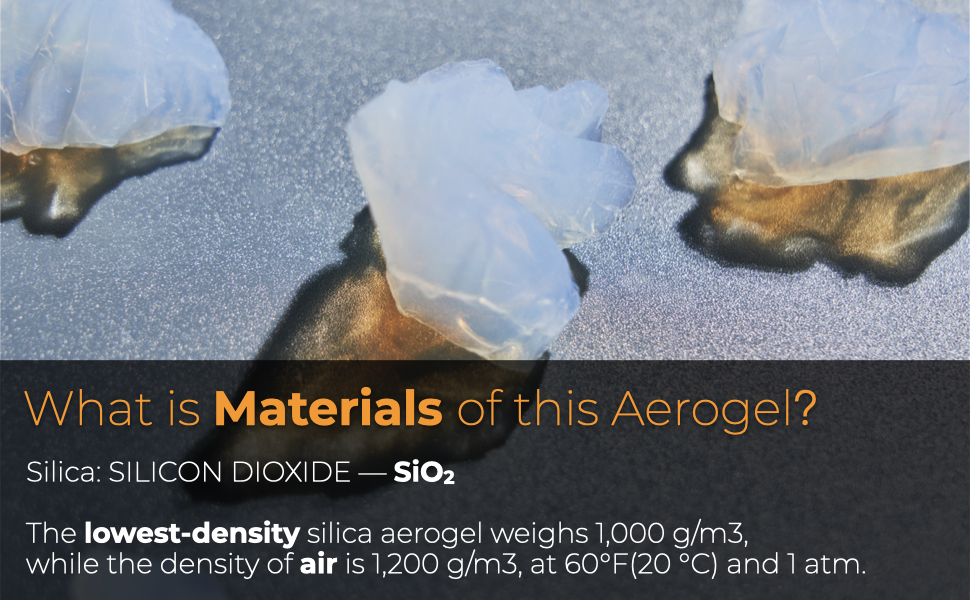 Silica Aerogel Blocks Sample, Frozen Smoke Aerogel Cube