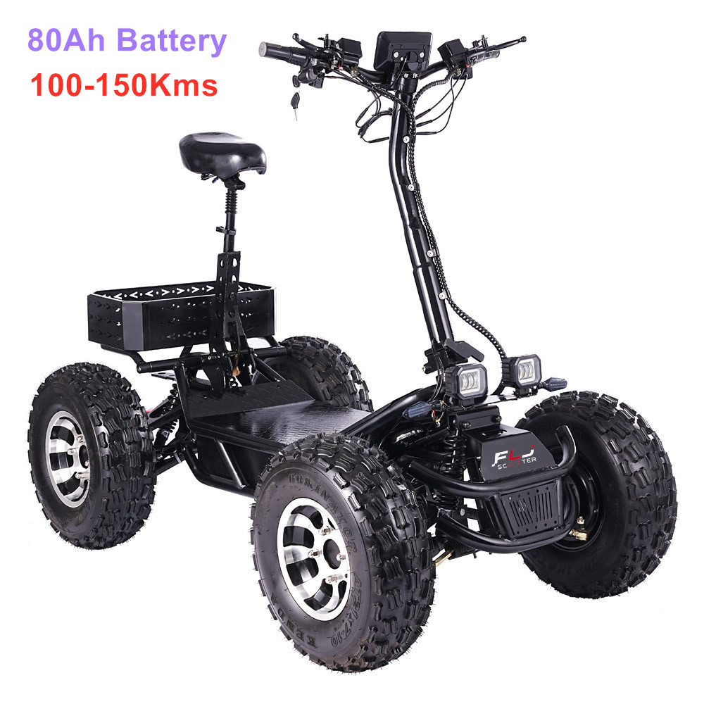 Four Engines 10000W Four-wheel drive Off Road Fat Tire ATV Electric Sc