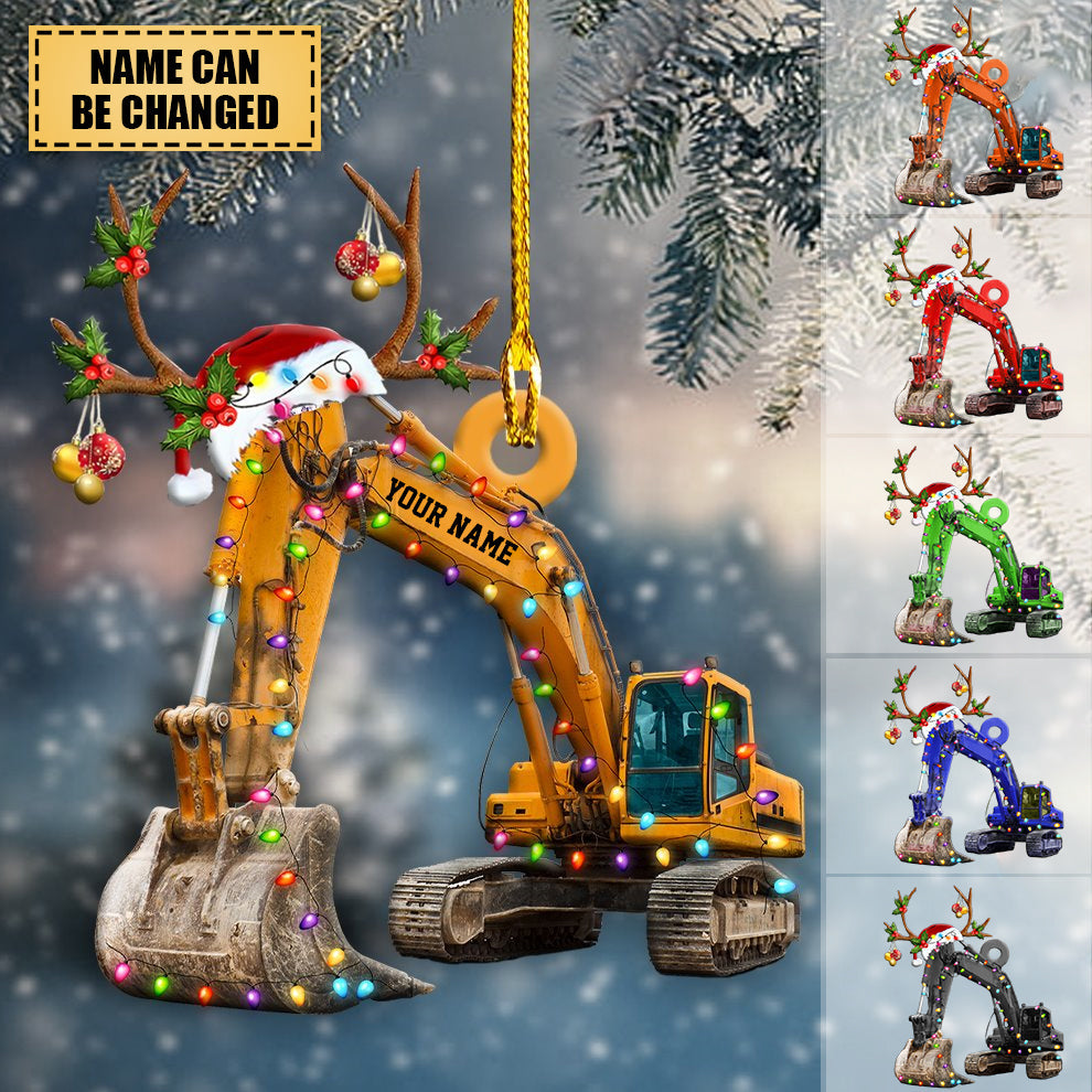 Personalized Excavator Christmas Ornament - THE BEST GIFT FOR YOUR FRI ...