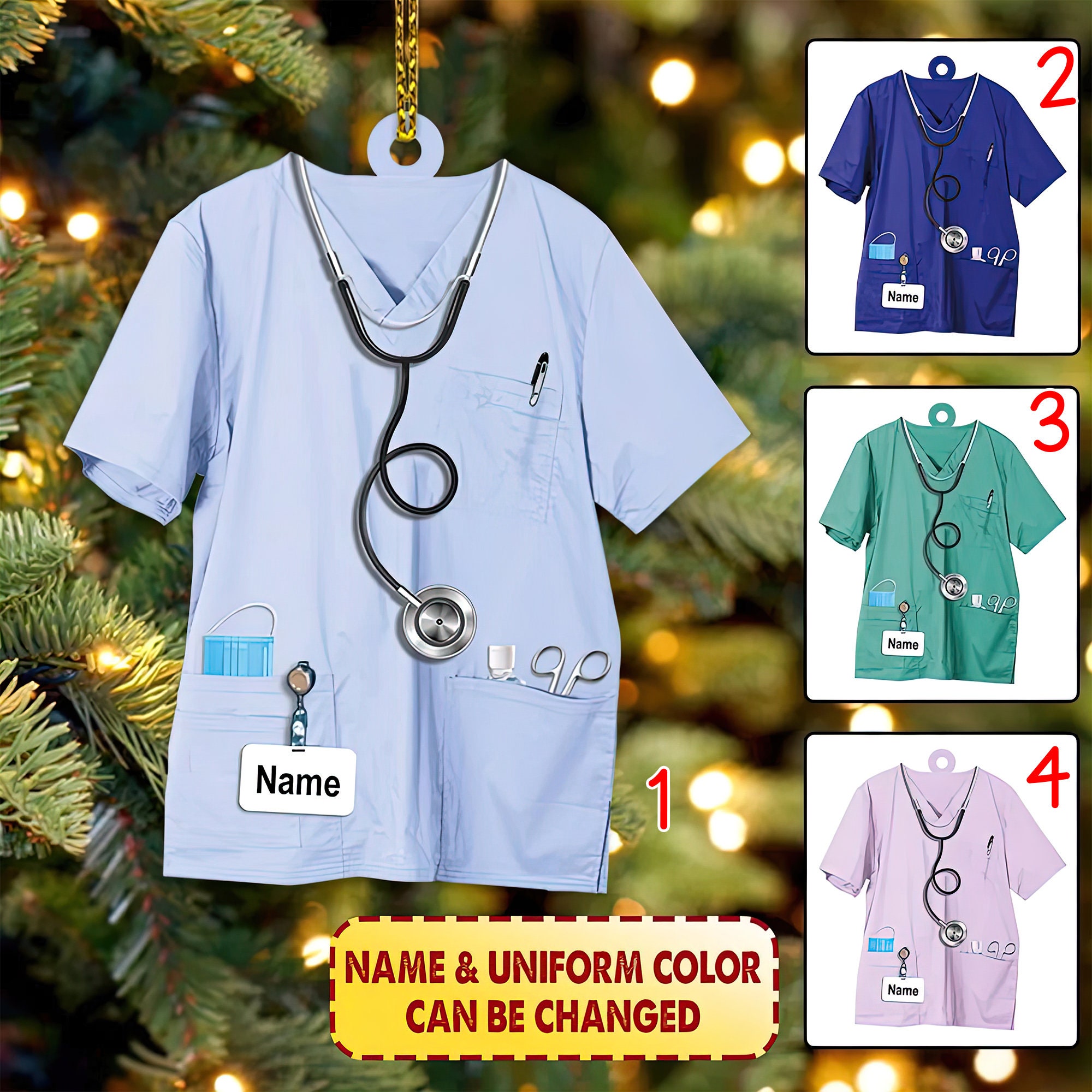 Personalized Nurse Uniform Ornament – Humor Custom