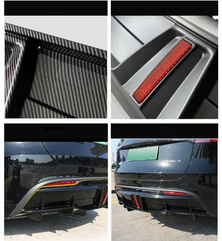 Rear Diffuser for Tesla Model Y with LED Lights