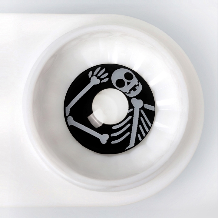 Skeleton Black Costume Contact Lenses