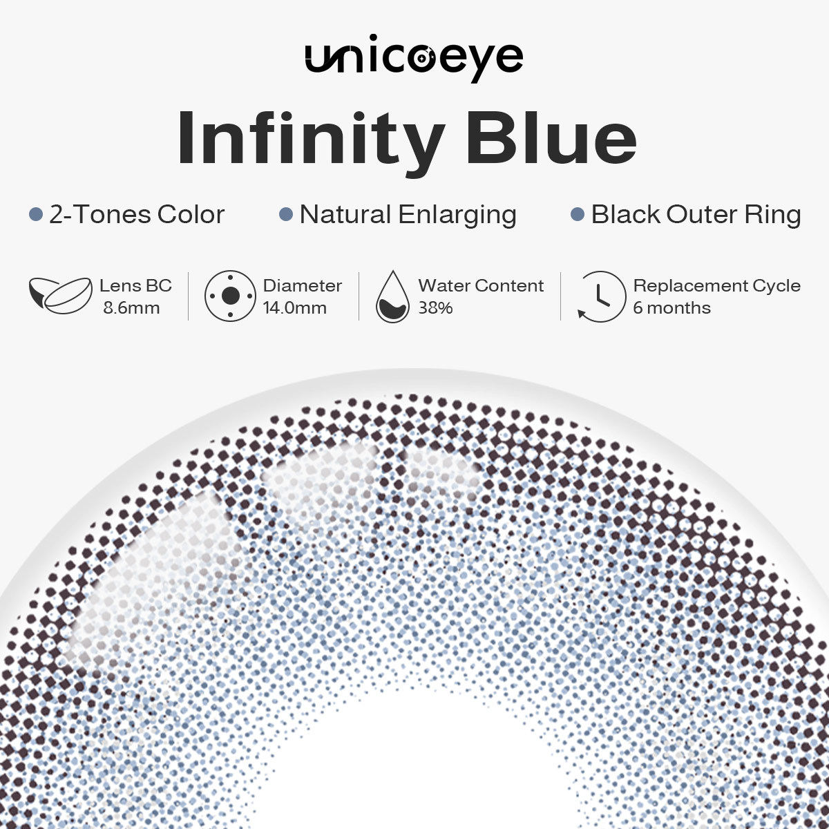 Infinity Blue 6 Months Contact Lenses