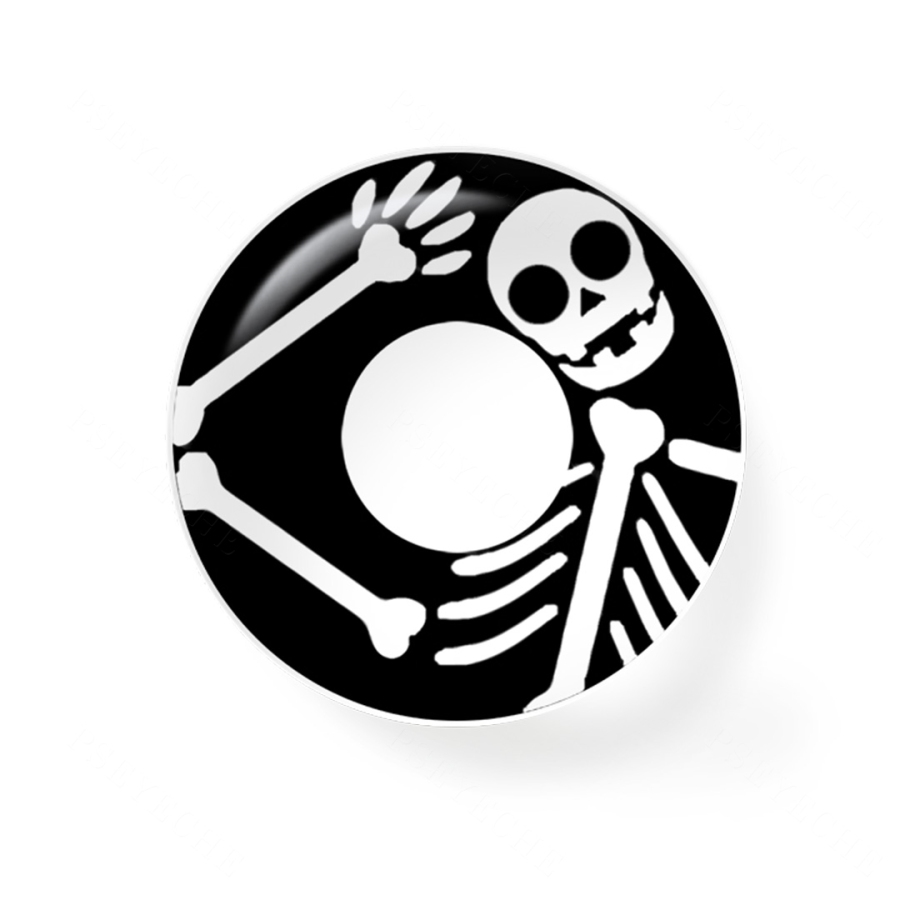 Skeleton Black Costume Contact Lenses