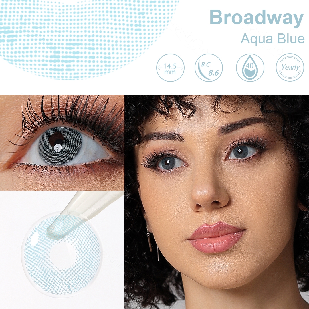 Broadway Aqua Blue Contact Lenses