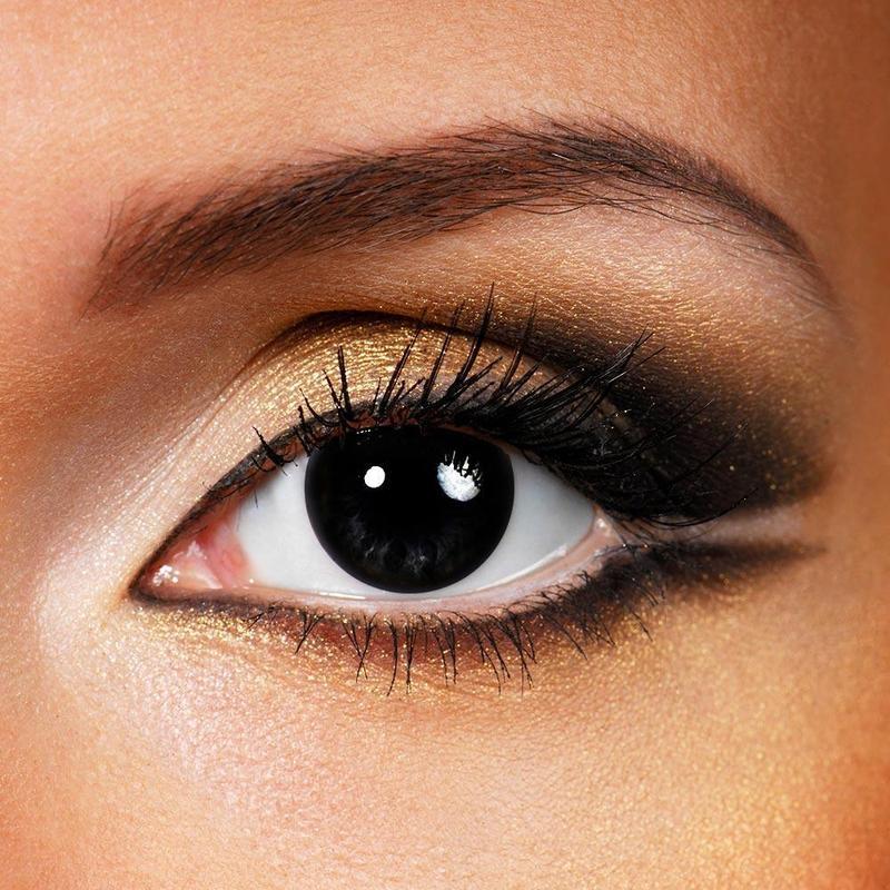 Blind Black Costume Contact Lenses