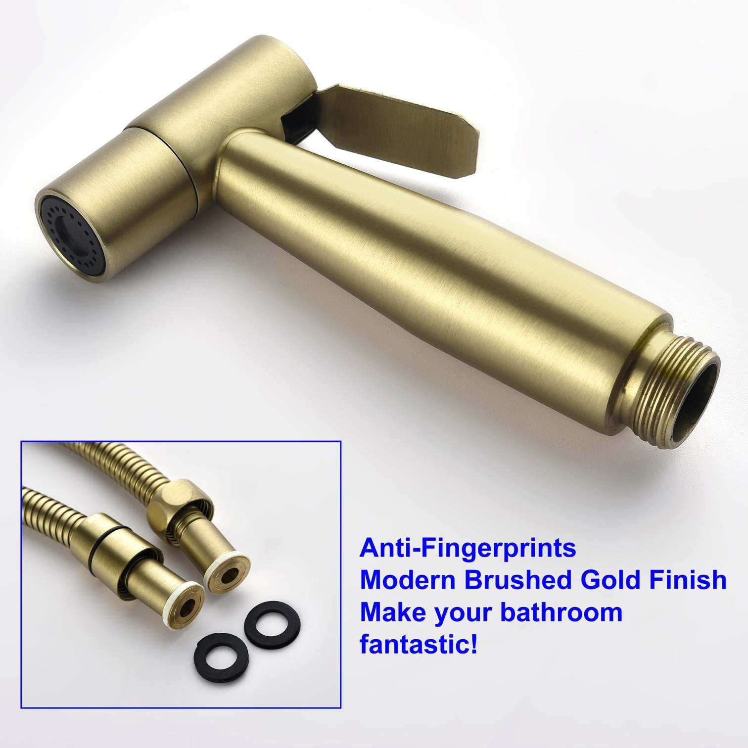 Single-Handle Bidet Faucet with Sprayer Holder, Solid Brass T-Valve ...