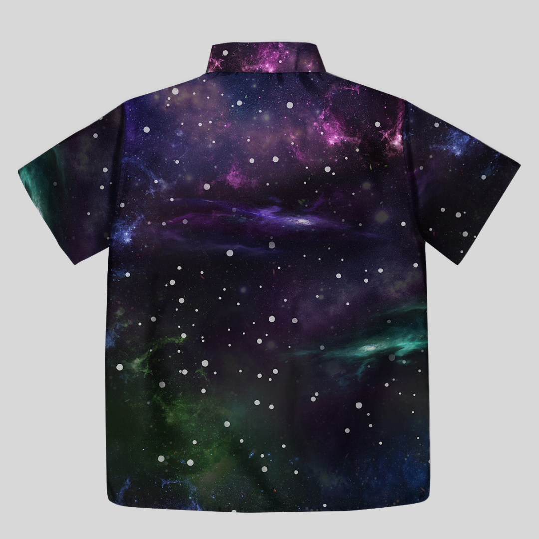 Beautiful Nebula Outer Space Button Up Pocket Shirt-Geeksoutfit